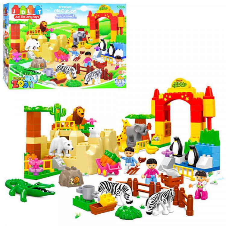 Конструктор JDLT 5096 Зоопарк 115 деталей купить в Киеве и Украине