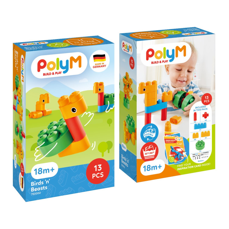 Дитячий конструктор "Птахи та звірята" PolyM 760002 13 деталей | Купити ...