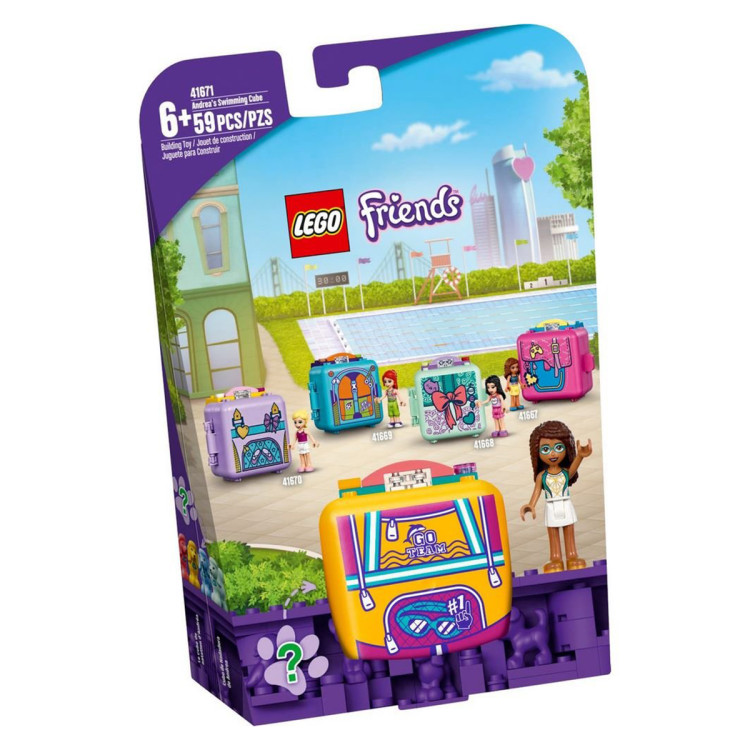 Конструктор Плавательный куб Андреа LEGO 41671, 59 деталей | Goodtoys